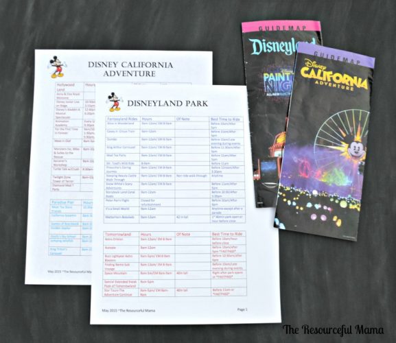 Disneyland guides & map - The Resourceful Mama