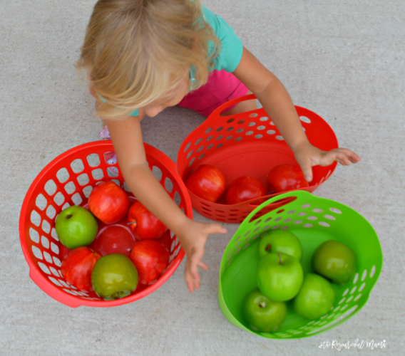 A Fun Apple Sorting Activity for Toddlers - The Resourceful Mama