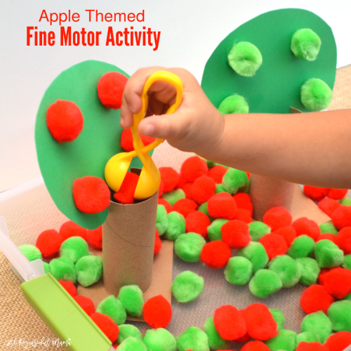 Apple Themed Fine Motor Activity - The Resourceful Mama