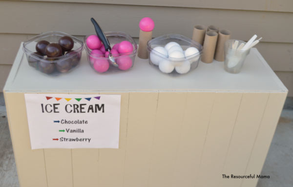 Ice Cream Shop Pretend Play - The Resourceful Mama