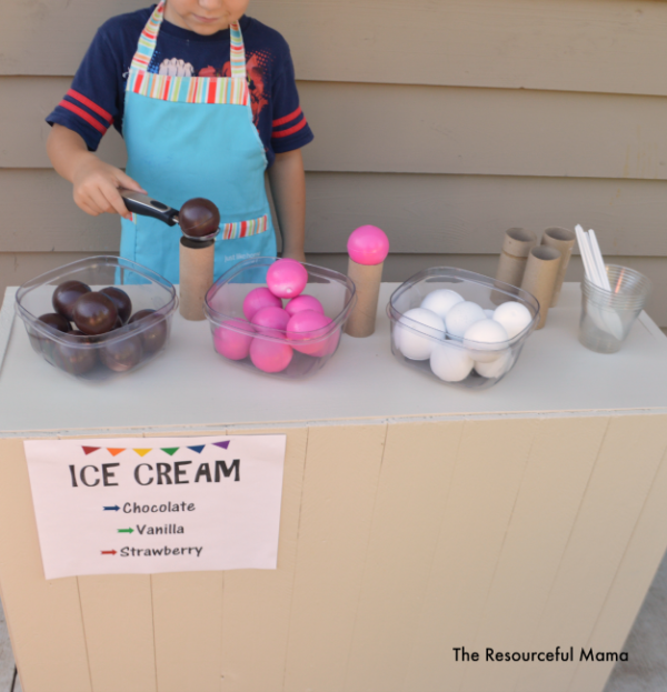 Ice Cream Shop Pretend Play - The Resourceful Mama