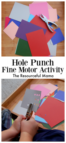 Hole Punch Fine Motor Activity - The Resourceful Mama