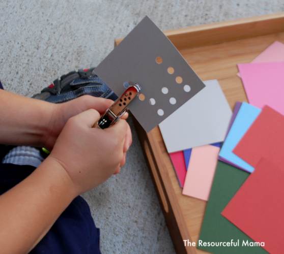 Hole Punch Fine Motor Activity - The Resourceful Mama
