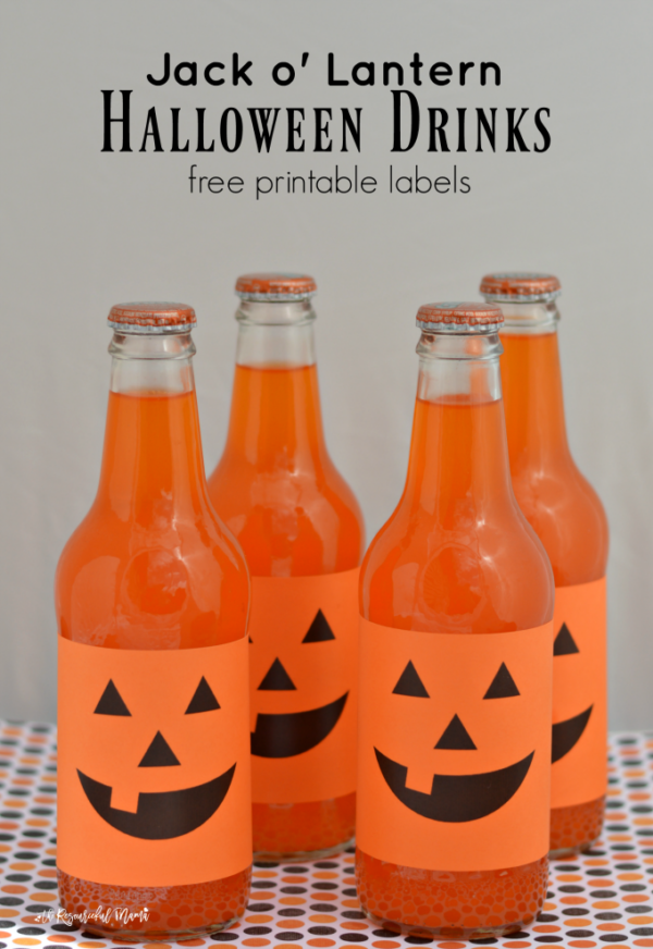Super Easy Jack O' Lantern Halloween Drinks - The Resourceful Mama