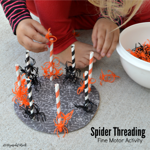Spider Threading Fine Motor Activity - The Resourceful Mama
