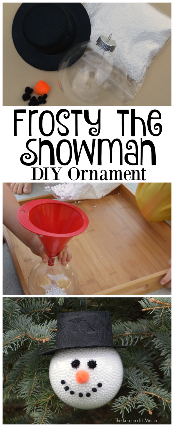 DIY Frosty the Snowman Ornament - The Resourceful Mama
