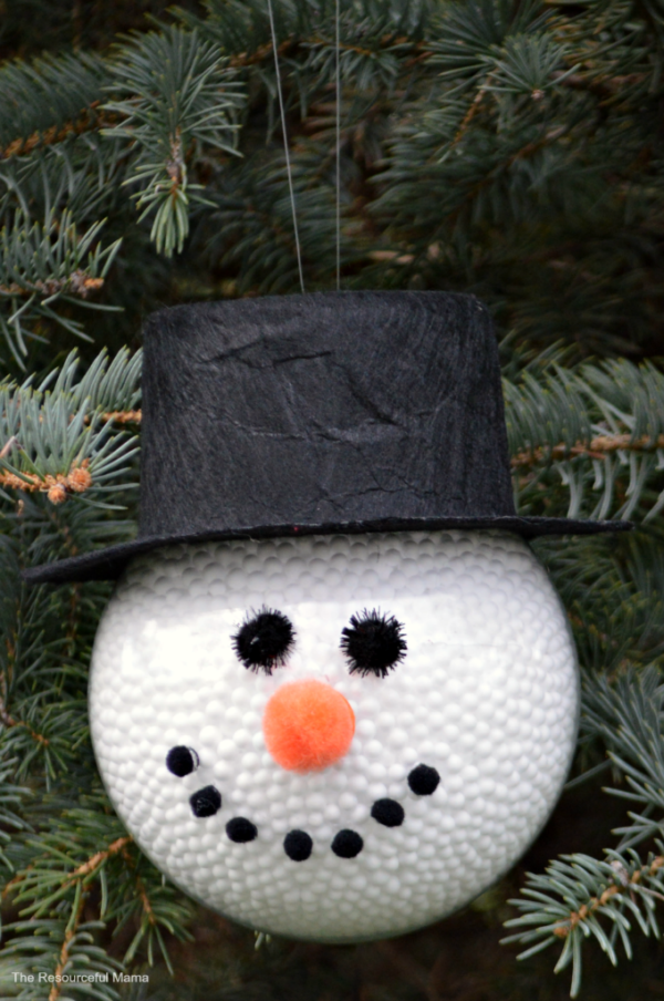 DIY Frosty the Snowman Ornament - The Resourceful Mama