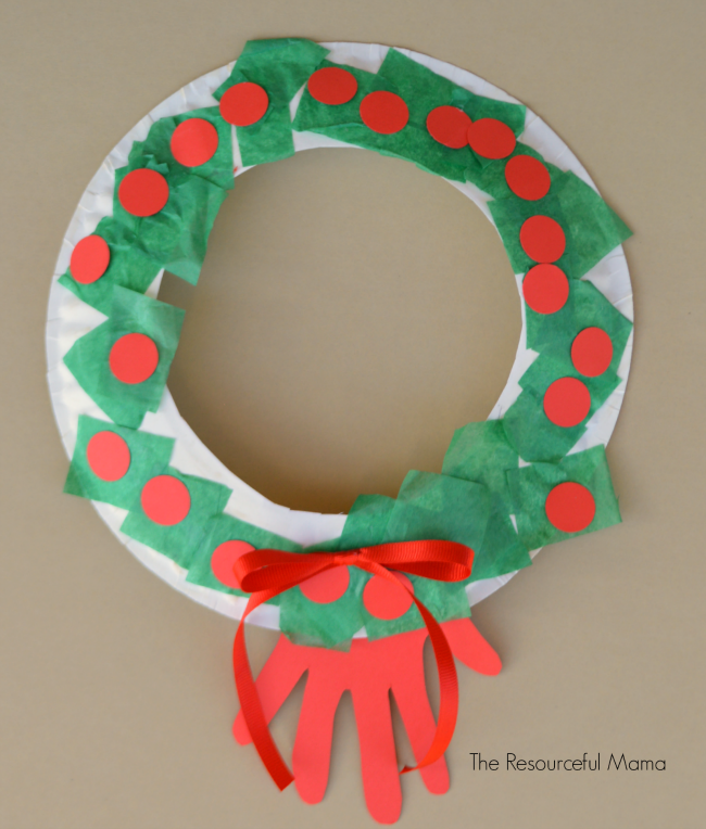 Paper Plate Christmas Wreath Kid Craft The Resourceful Mama Paper Plate Christmas Wreath Kid Craft The Resourceful Mama