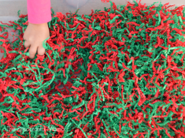 Jingle Bells Sensory Bin - The Resourceful Mama