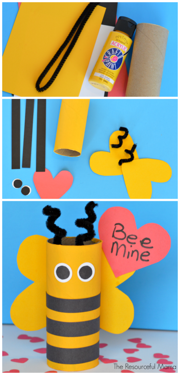 Bee Mine Valentine Day Craft - The Resourceful Mama