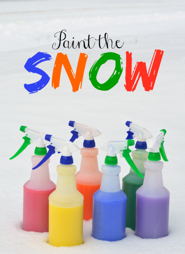 Painting the Snow - Fun Winter Activity - The Resourceful Mama