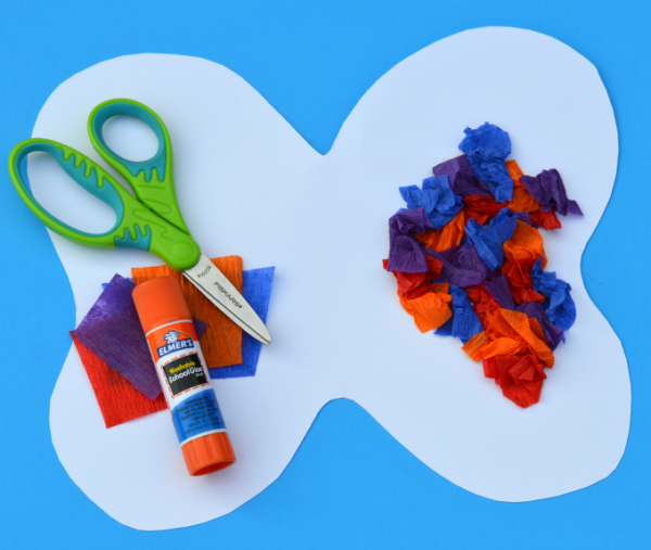 Crepe Paper Butterfly Craft for Kids - The Resourceful Mama