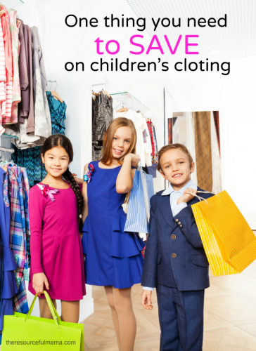 One Thing You Need to Save On Children's Clothing - The Resourceful Mama