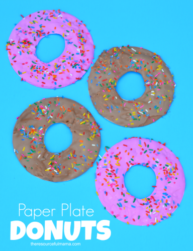 Paper Plate Doughnut Craft - The Resourceful Mama