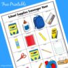 school supplies scavenger hunt - The Resourceful Mama