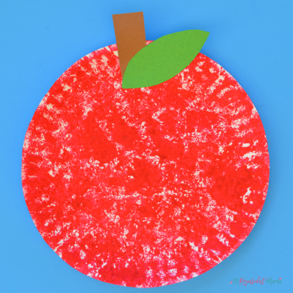 Sponge Painted Apple Craft for Kids - The Resourceful Mama