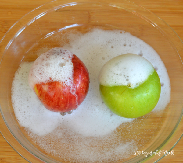 Apple Volcanoes Science Experiment - The Resourceful Mama