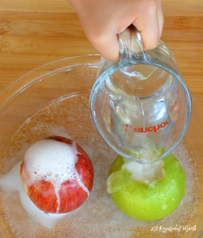 pouring vinegar - The Resourceful Mama pouring vinegar - The Resourceful Mama