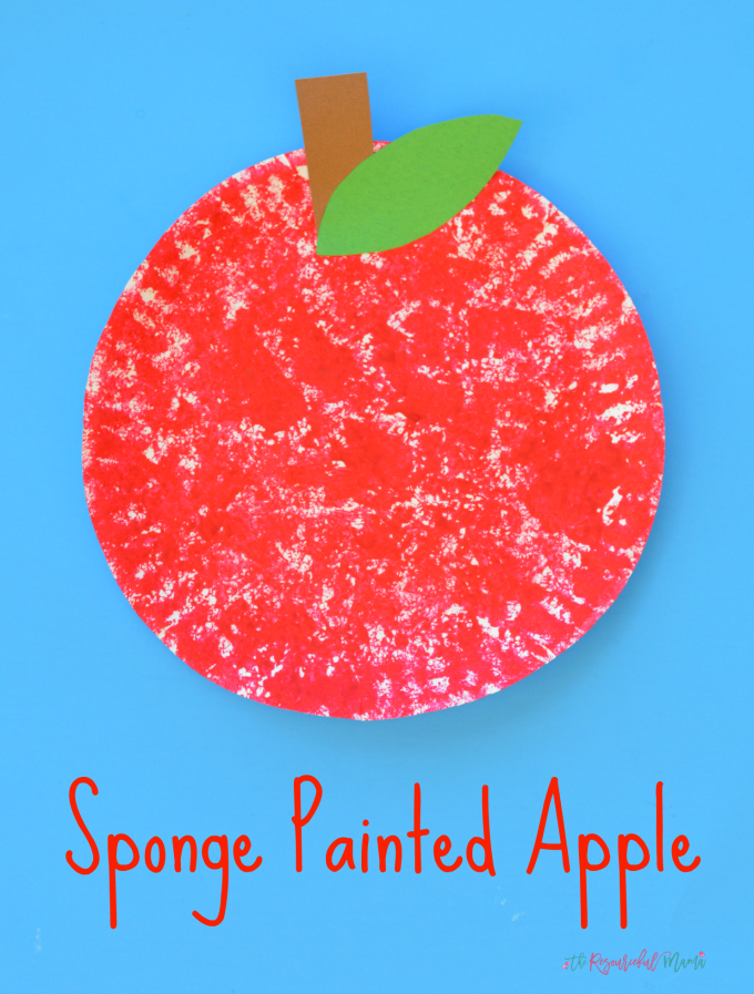Sponge Painted Apple Craft For Kids The Resourceful Mama