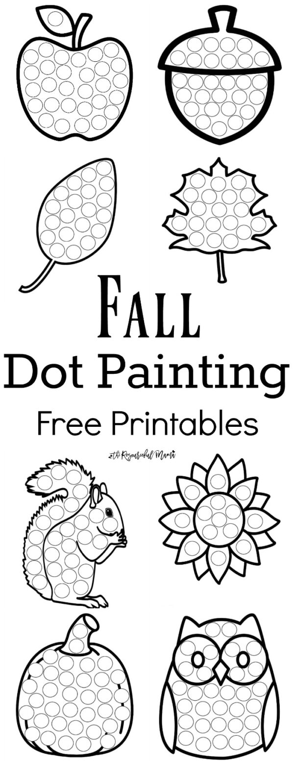 Fall Dot Painting {Free Printables} - The Resourceful Mama