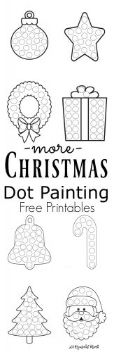 More Christmas Dot Painting {Free Printables} - The Resourceful Mama