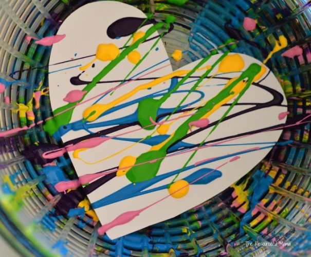 Valentine's Day Spin Art Hearts - The Resourceful Mama