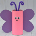 Toilet Paper Roll Butterfly Craft - The Resourceful Mama