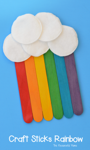 Craft Sticks Rainbow Craft - The Resourceful Mama