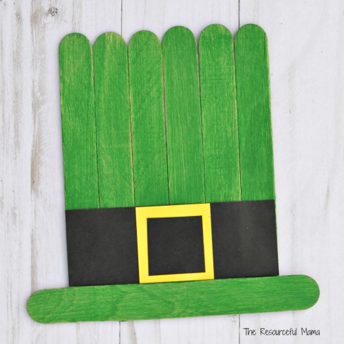 Craft Sticks Leprechaun Hat Craft - The Resourceful Mama