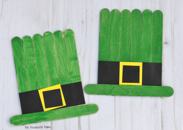 Craft Sticks Leprechaun Hat Craft - The Resourceful Mama