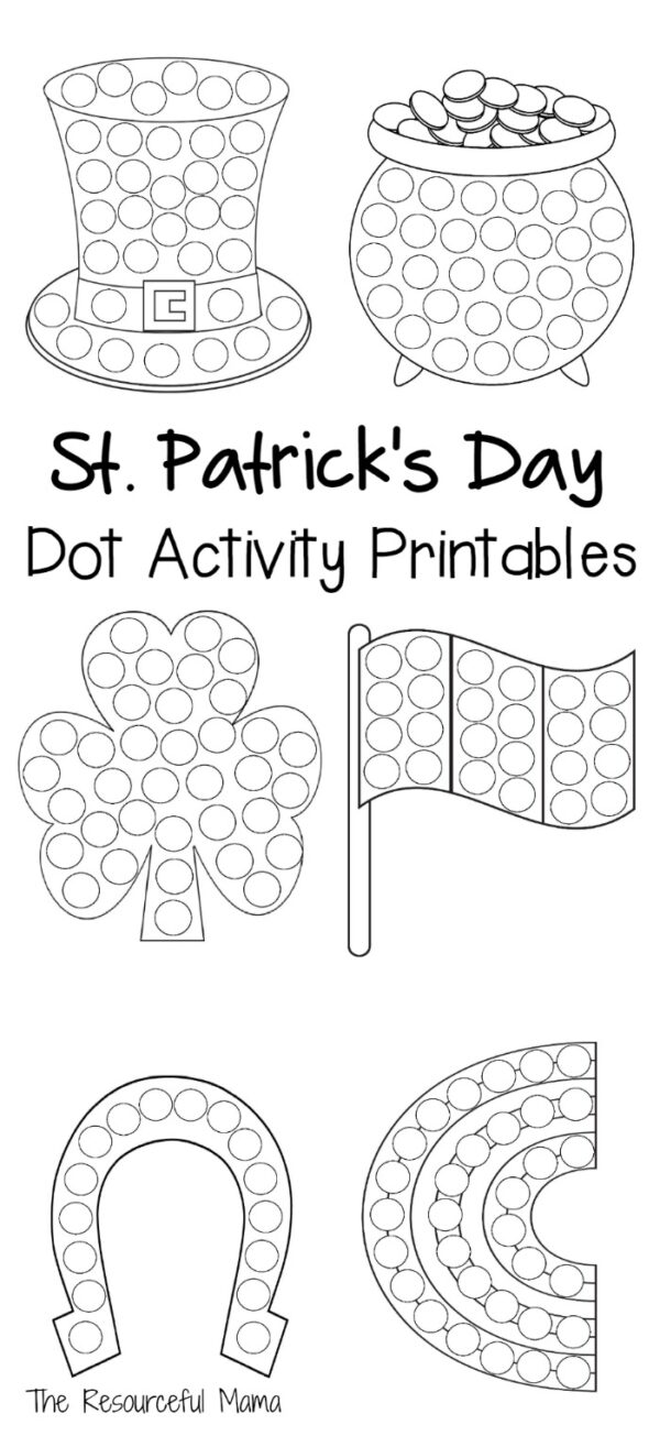 St. Patrick's Day Dot Activity Printables - The Resourceful Mama