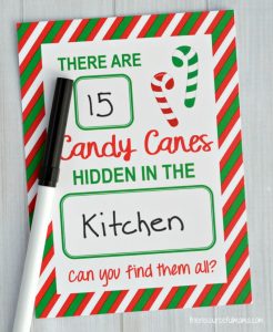 Candy Cane Hide & Seek Game {Free Printable} - The Resourceful Mama
