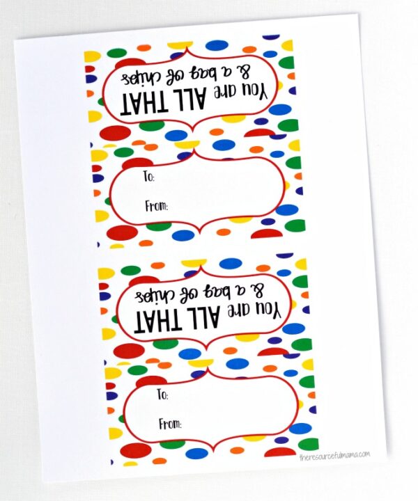 You Are All That & a Bag of Chips Valentines for Older Kids - The ...