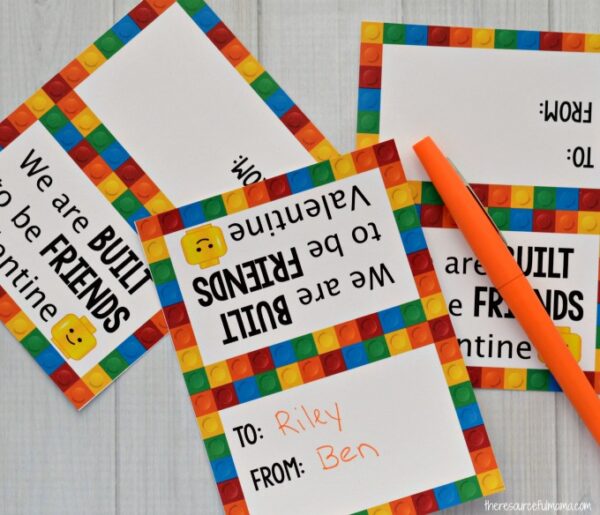 Lego Valentine Cards - The Resourceful Mama