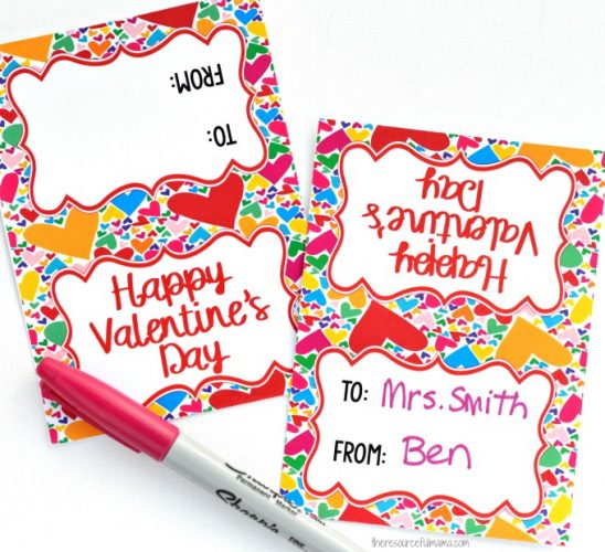 Valentine's Day Treat Bag Toppers - The Resourceful Mama