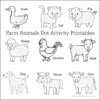 Farm Animals Dot Activity Worksheets - The Resourceful Mama