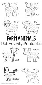 Farm Animals Dot Activity Printables - The Resourceful Mama