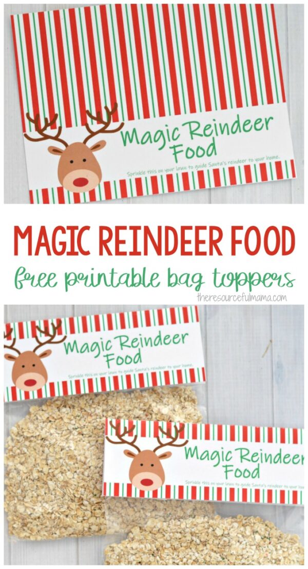 Magic Reindeer Food {Printable Bag Topper} - The Resourceful Mama